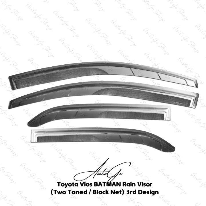 Toyota Vios BATMAN 2008-2012 Rain Guard Window Visor (Two Toned / Black ...