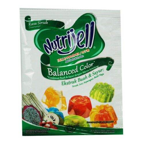 Nutrijell Balanced Rasa Sirsak 15gr Agar Nutrijel Color Ekstrak Buah ...