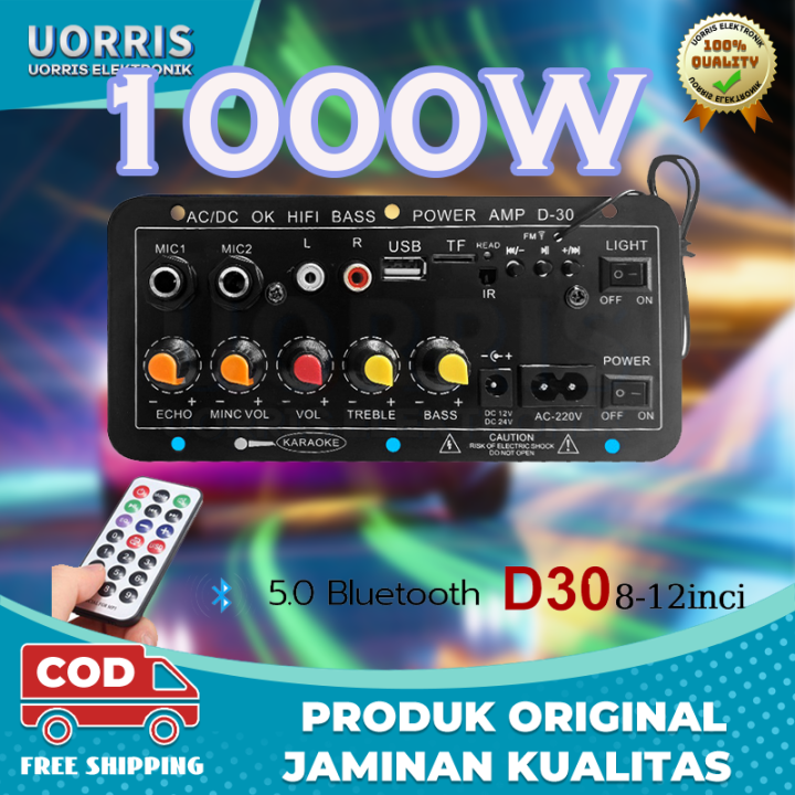 Amplifier Karaoke Power Stereo Audio Papan Board Micphone Bluetooth USB Radio TF DIY Subwoofer ...