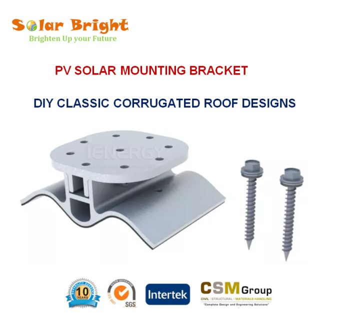 Galvanized Bracket Plated Tin Metal Flat Roof Top Solar PV Mounting ...