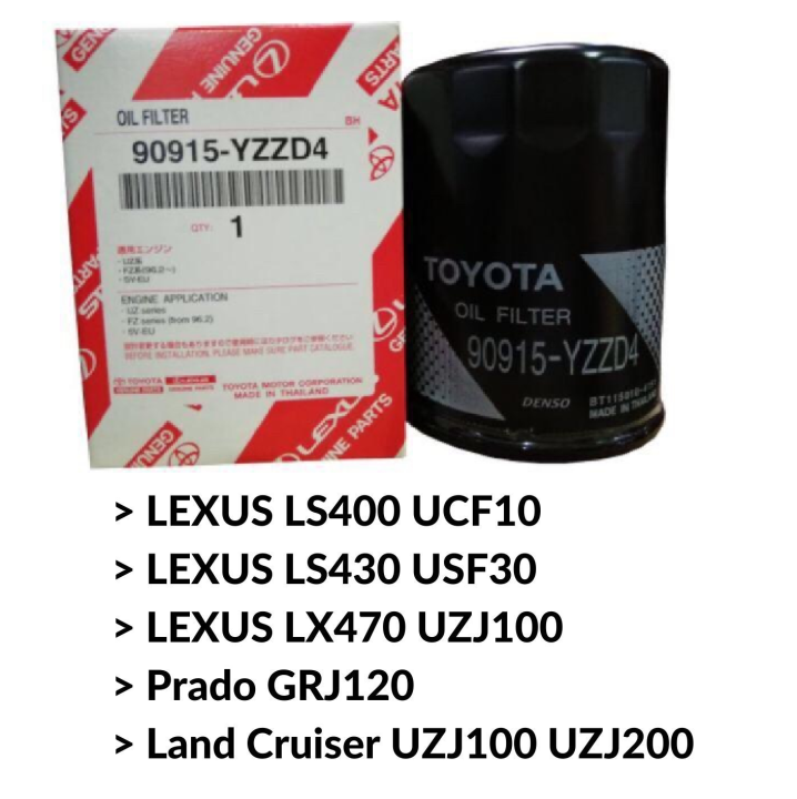 Toyota 90915-YZZD4 Oil Filter Hilux Revo / Vigo Land Cruiser Prado ...