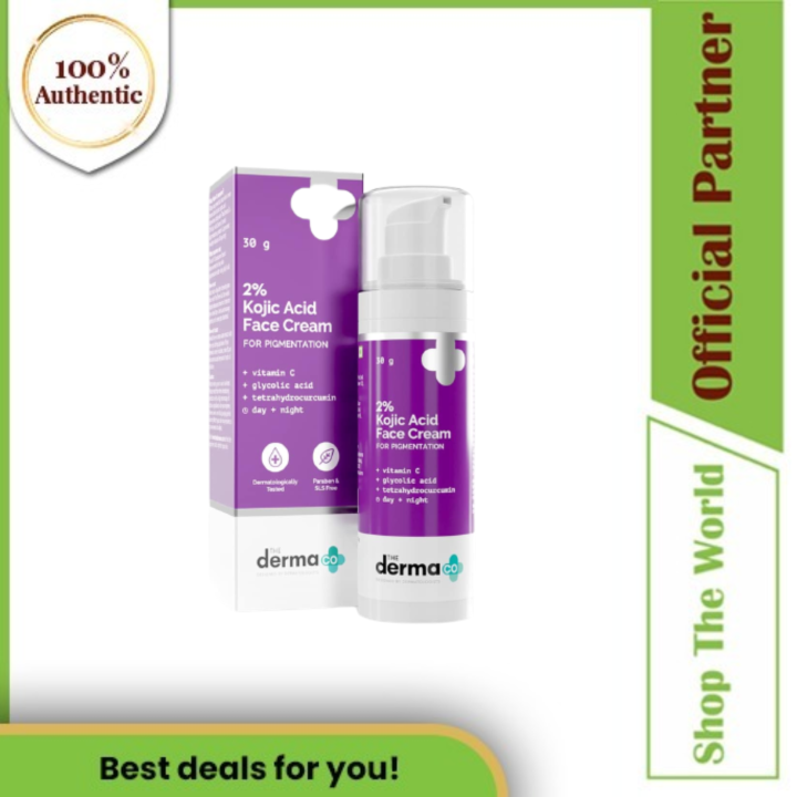 The Derma Co Pigmentation & Skin Toning 2% Kojic Acid Face Cream, 30 gm ...