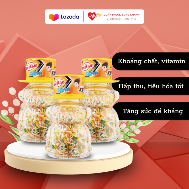 Cốm Unikids Kẽm Dành cho các bé (50g) giúp bổ sung kẽm lysin, vitamin ...