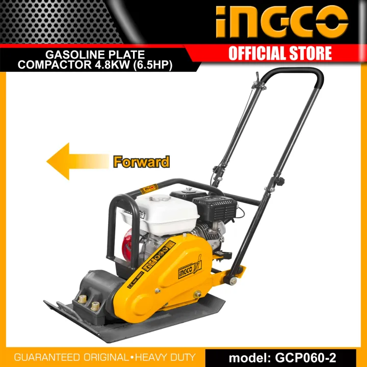 INGCO GCP060-2 Industrial Gasoline Plate Compactor 4.8KW 6.5HP IPT ...