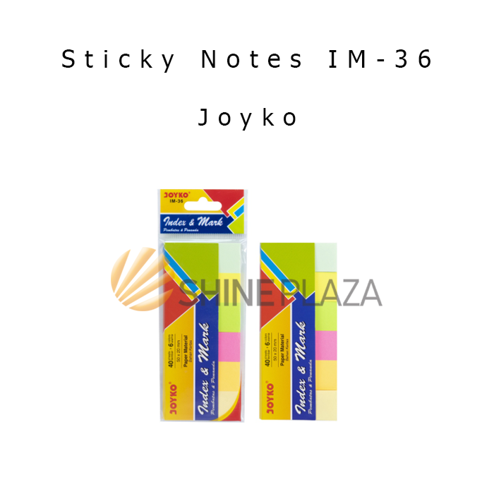 Memo Sticky Notes Joyko IM-36 - Index Mark Penanda Pembatas Joyko ...