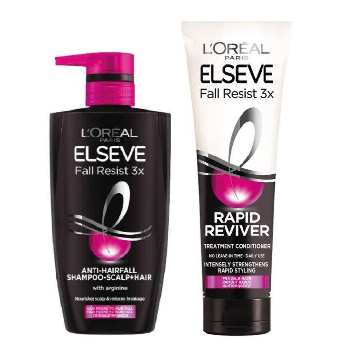 L'Oreal Elseve Fall Resist Set (Shampoo 450ml + Conditioner 280ml ...