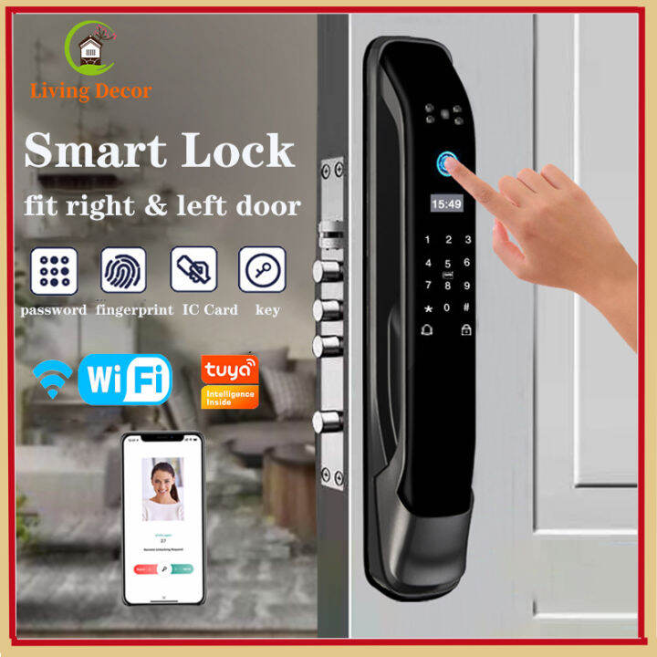 【Manila stock, COD】Wifi Tuya Fingerprint door Lock 3D Face Door Lock ...
