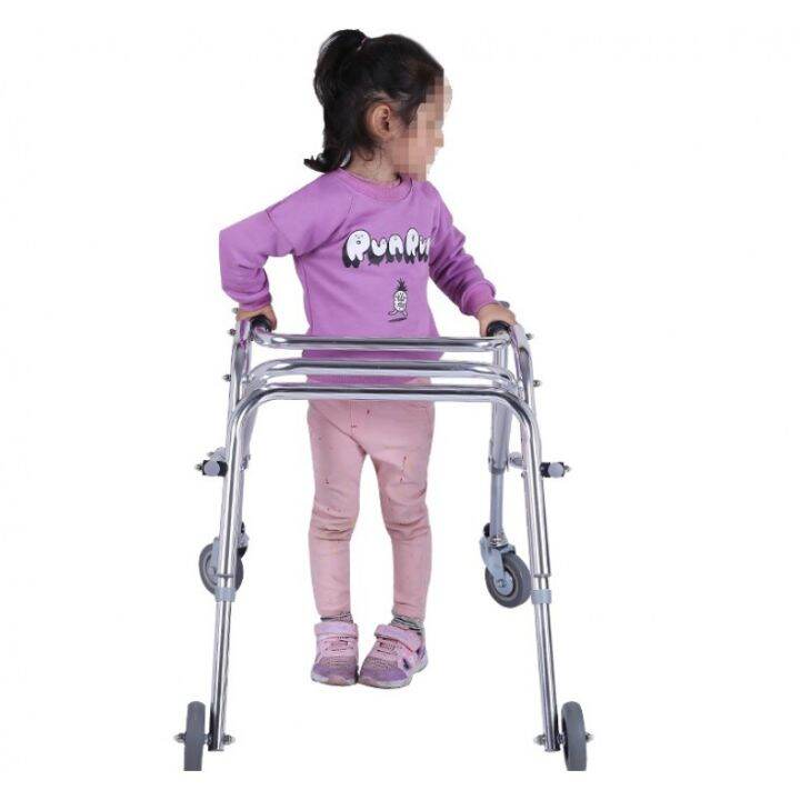 Walking aid for children with cerebral palsy: wheeled rear-mounted one ...