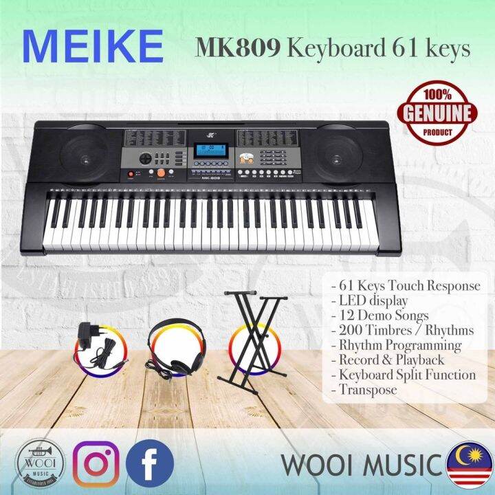 Meike MK809 Portable Keyboard 61 Keys with Touch Response (Package ...