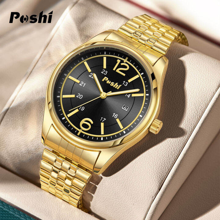 Original POSHI Brand Men's Watch Quartz Movement automatic Calendar ...