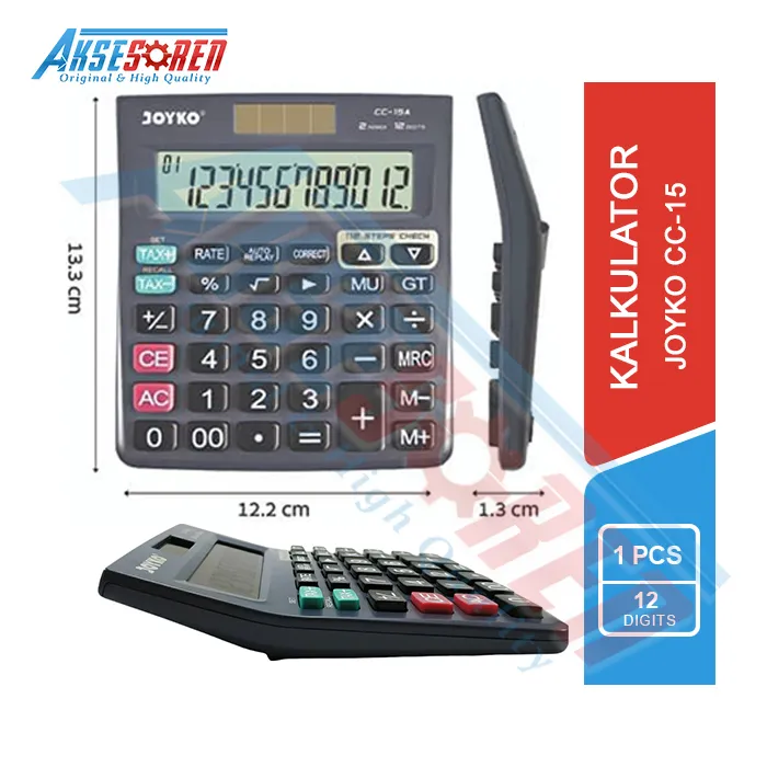 Kalkulator Jualan Joyko [CC-15A] / Calculator 12 Digits Joyko / Check ...