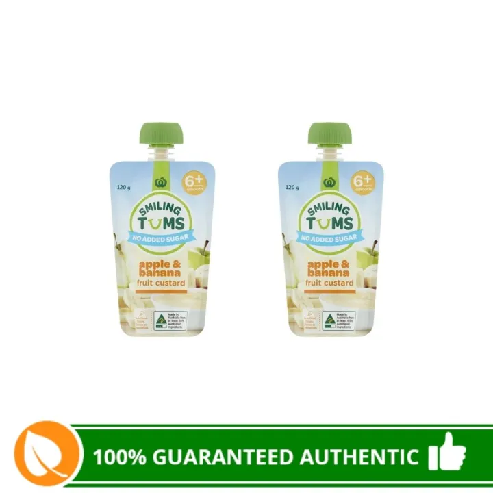 Smiling Tums Apple & Banana Fruit Custard 120g | Lazada PH