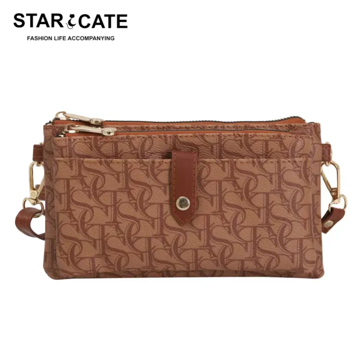 แบบใหม่ กระเป๋าสะพายข้างแฟชั่นผู้หญิง STARCATE S201 กระเป๋าสตางค์ใบยาว มาพร้อมกล่อง ช่องเยอะใส่ ...
