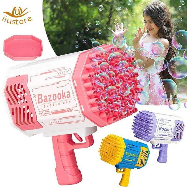 Bubbles Gun Toys for Kids Bubble Machine Electric Bubble Gun Outdoor ...