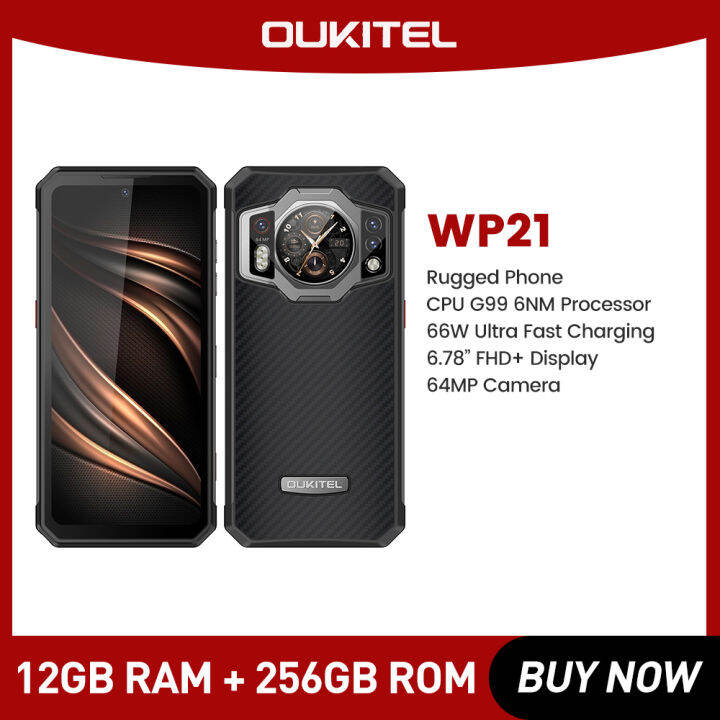 Oukitel WP21 Rugged Night Vision Helio G99 Mobile Phone 12GB+256GB 64MP Camera 9800mAh battery ...