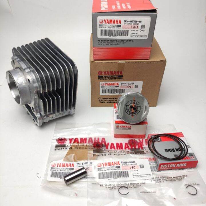 BLOK BORING SILINDER SEHER DAN PISTON KIT MIO M3 MIO Z SOUL GT 125 XRIDE 125 2PH-E1311-10 ...