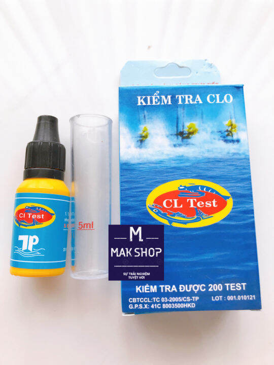 Clo Test Kit, Dung Dịch Kiểm Tra Nồng Độ Clo Nguồn Nước Cho Hồ Cá Cảnh ...