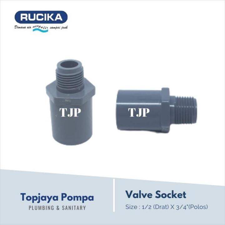 VALVE SOCKET AW RUCIKA 1/2 X 3/4" | Lazada Indonesia