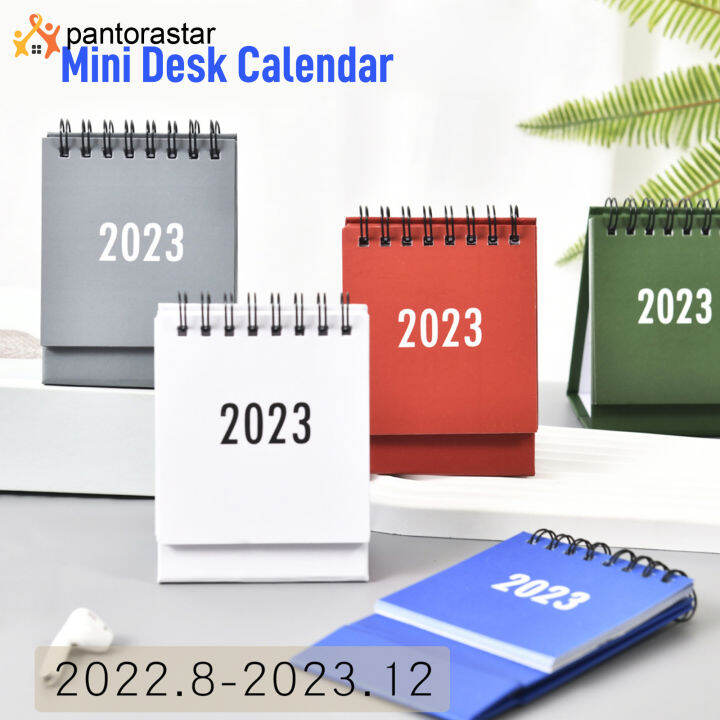 [pantorastar] 2023 Mini Desk Calendar Home Office Monthly Table ...