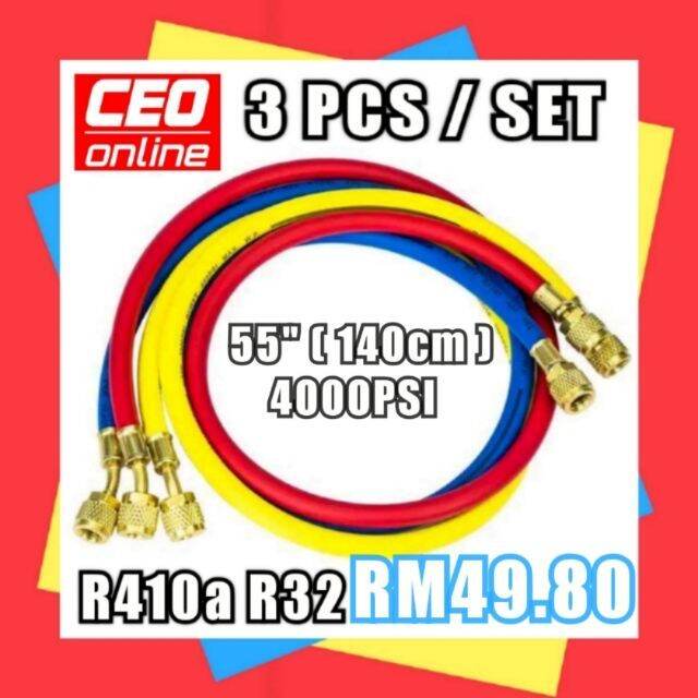 CEO 🇲🇾 Charging Hose Set R410a R32 Air Cond Refrigerant Manifold Gauge ...