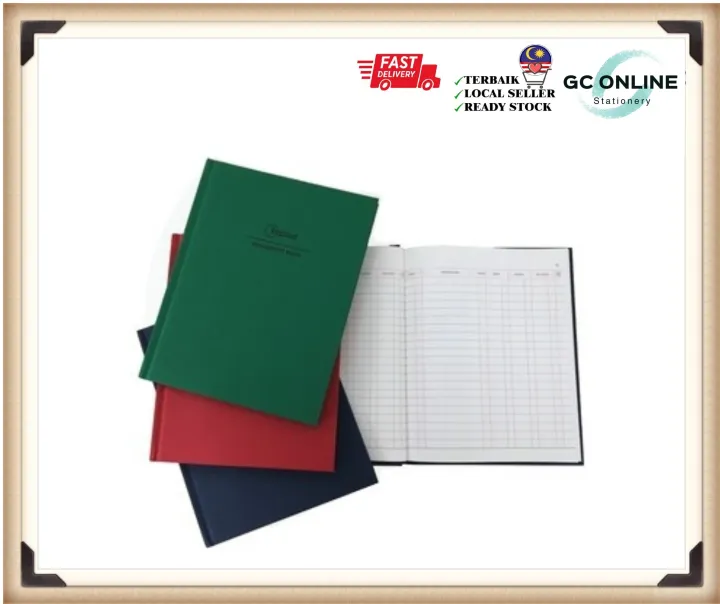 Tropical F5 Hard Cover 3 Columns Quarto Book Manuscript Short /Buku Log ...