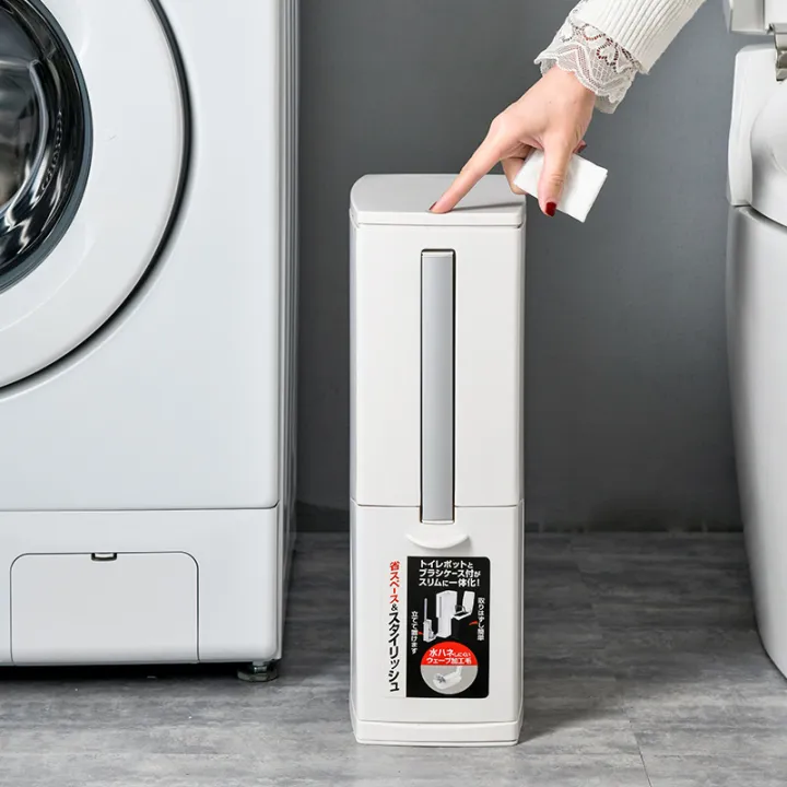 Japanese-style toilet brush dustbin, toilet crevice wastebasket ...
