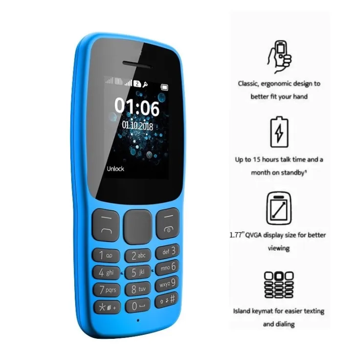 keypad cellphone Brandnew N0kia 106 New 1.8 inches Dual Sim Mobile ...