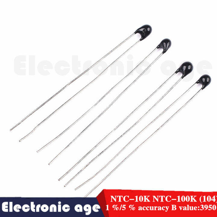 เทอร์มิสเตอร์ Ntc เซ็นเซอร์อุณหภูมิเทอร์มิสเตอร์ Ntc Ntc-mf52at 100ชิ้น10K 100 K Ntc MF52AT MF52 ...