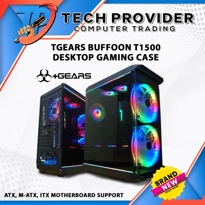 TGEARS BUFFOON T1500 Tempered Glass ATX Desktop Gaming Case | We also have Keytech T850, T1000 ...