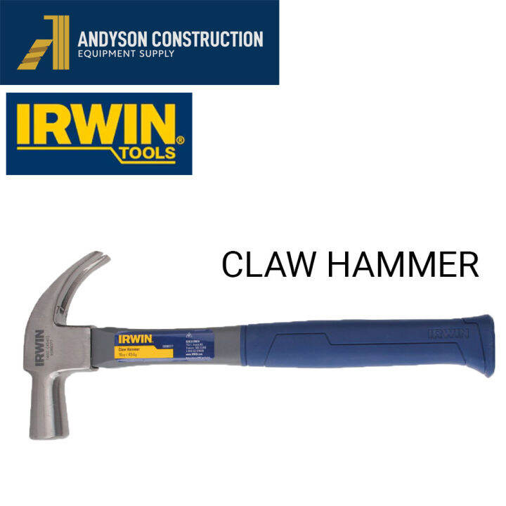 IRWIN FIBER GLASS HANDLE CLAW HAMMER | Lazada PH