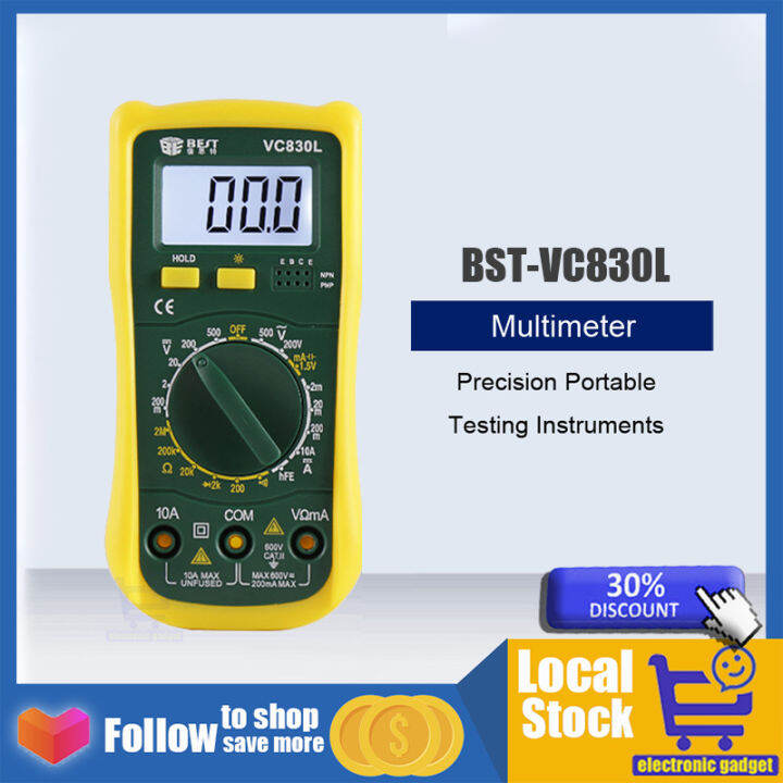 BEST VC830L Digital Multimeter for testing AC/DC current/voltage ...