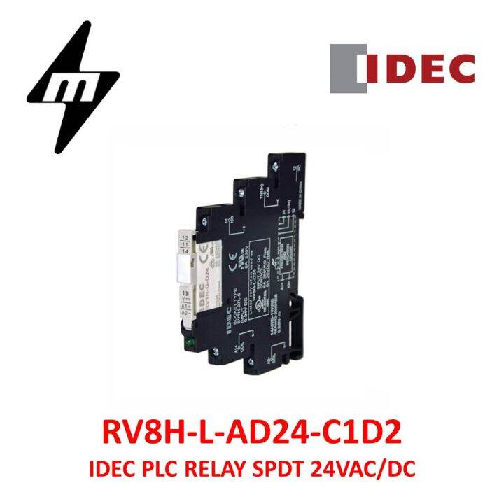 IDEC RV8H-L-AD-24-C1D2 Relay 6mm 24VAC with Screw Socket C1D2 RV8 ...