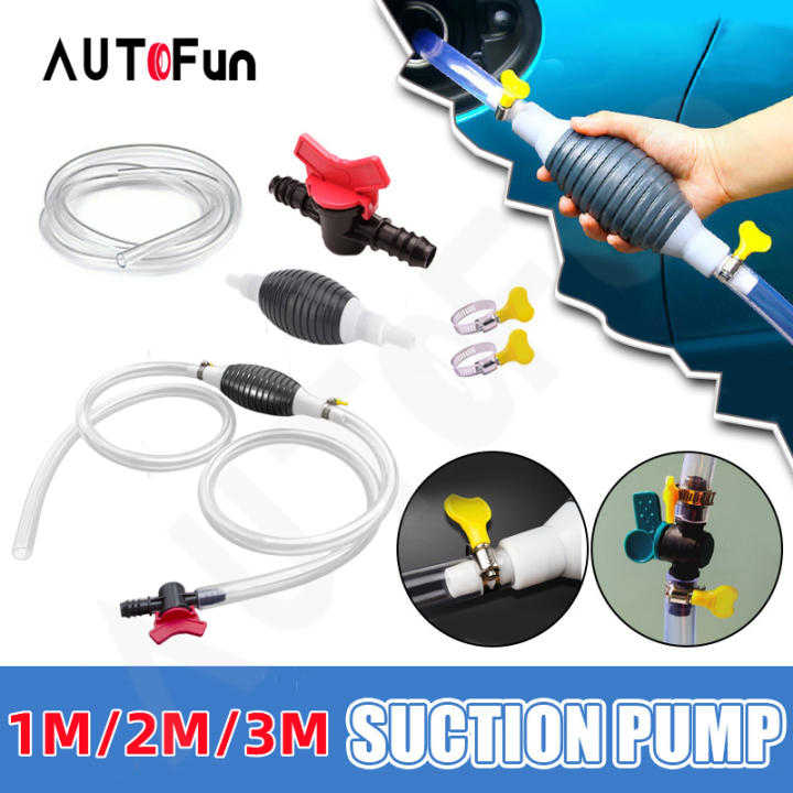 AUTOFun Pompa Minyak Mobil Manual Tangki Bahan Bakar Truk Pipa Pengalih ...