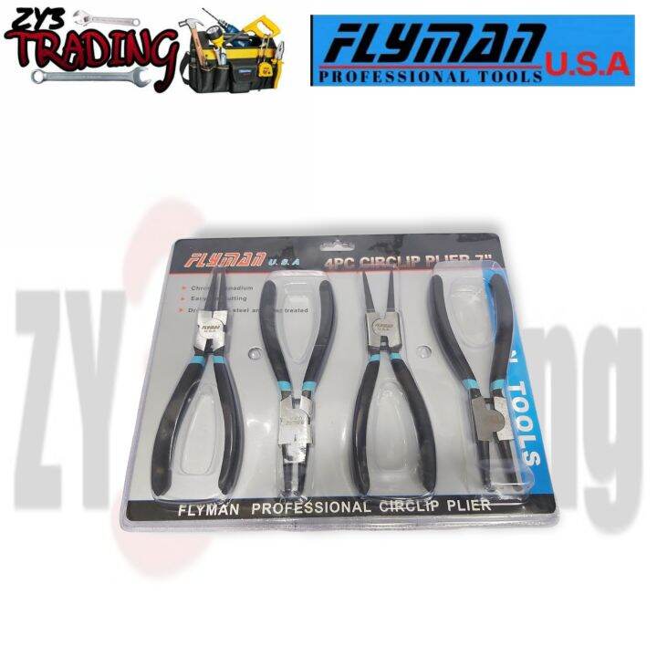 Flyman Snap Ring Plier Set (Circlip Remover Tool) 4 Pcs. | Lazada PH