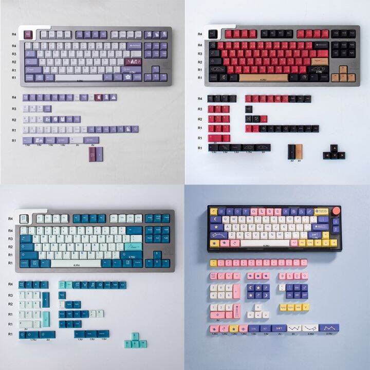 GMK Deku/EVA Clones Keycap Cherry Profile PBT Dye-Sub 130 Keys Japanese ...
