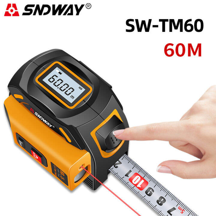SNDWAY Laser Distance Meter Range Finder 40M 60M Laser Tape Measure ...
