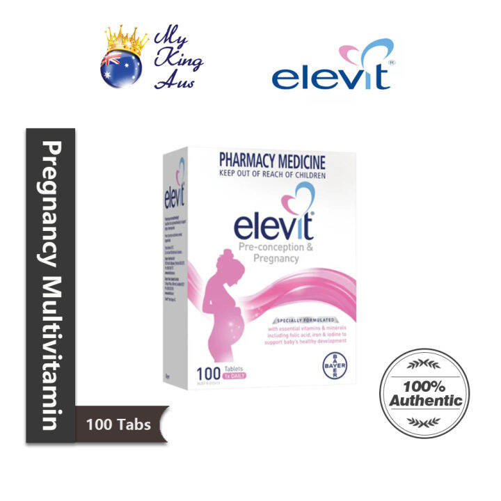 Bayer Elevit Pregnancy Multivitamin 100 Tablets Pregnancy And Breastfeeding Support My King Aus