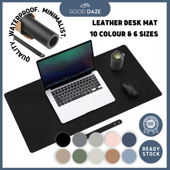 【GOOD DAZE】Leather Anti-slip Large mouse pad desktop mat desk mat large ...