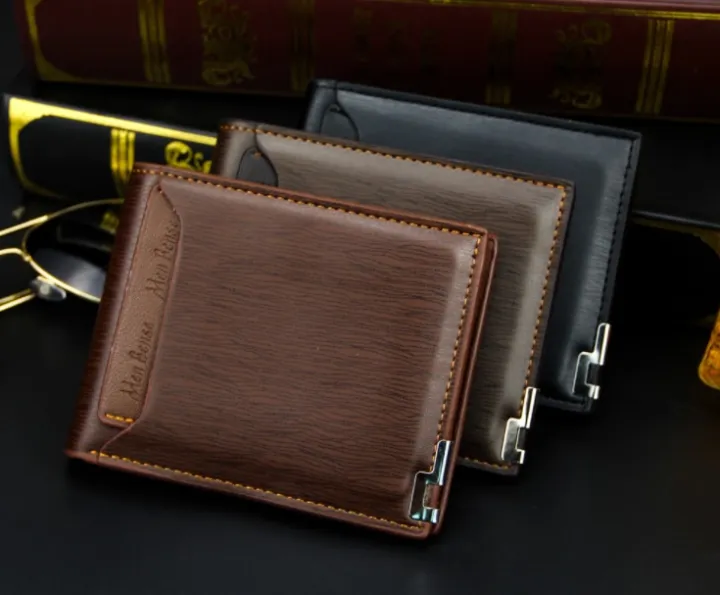 MENBENSE Man Wallet Short Wallet PU Leather Card Wallet | Lazada