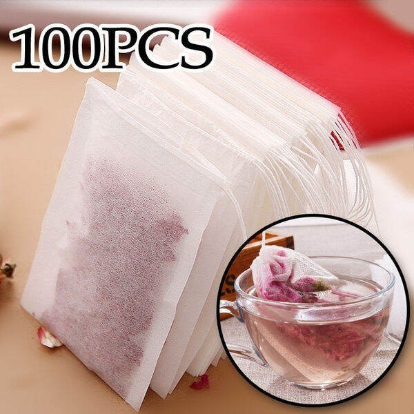 100 Pcs Disposable Tea Bags for Loose Leaf Tea, Biodegradable Tea ...