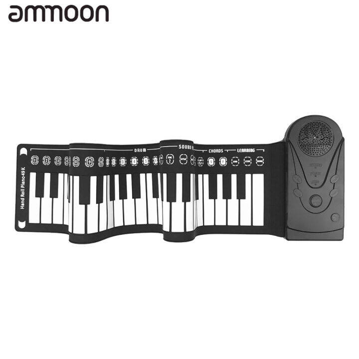 49 Keys Roll Up Piano Foldable Portable Hand Roll Piano with Built-in Loudspeaker for Kids ...