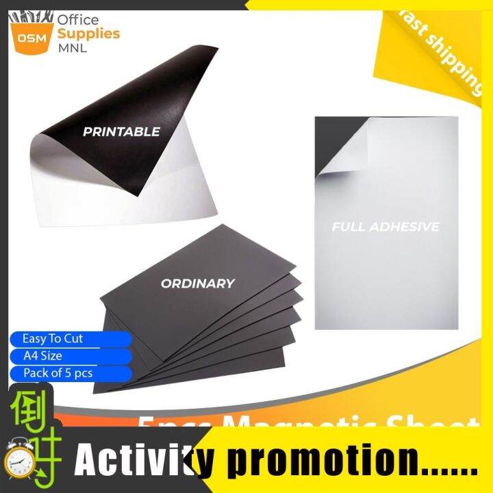 5pcs Magnetic Sheet A4 Size Ref Magnet with Adhesive/Ordinary/Printable ...