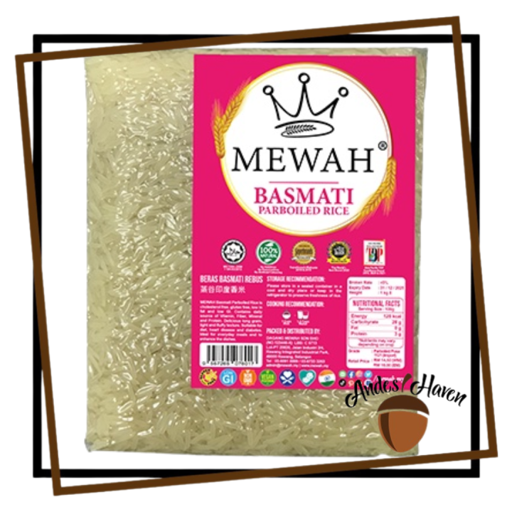 【Mewah】Basmati Parboiled Rice - 1kg | Lazada