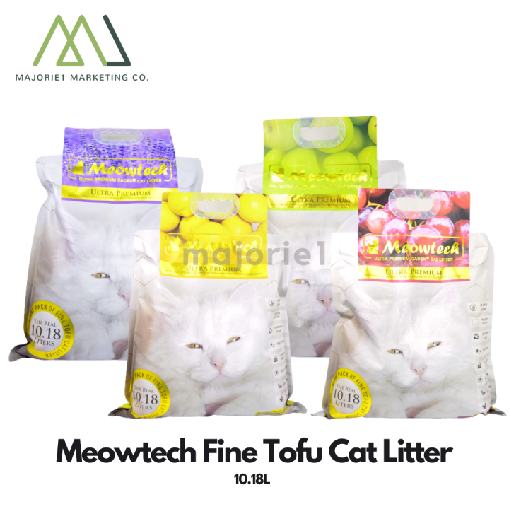 Meowtech Ultra Premium Fine Tofu Clumping Cat Litter 10.18L (Grapes ...