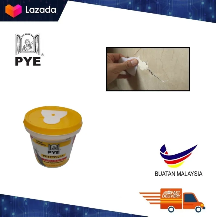 PYE PUTTYFILLA ready-mixed quick drying filler 0.5kg & 1.5kg / Penampal ...