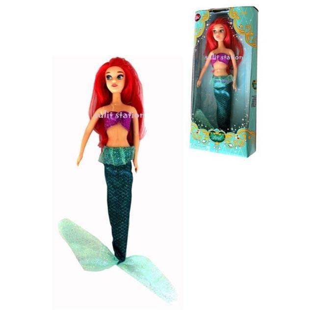 DISNEY PRINCESS ARIEL LITTLE MERMAID GIRL with TAIL FISH FINN BARBIE ...