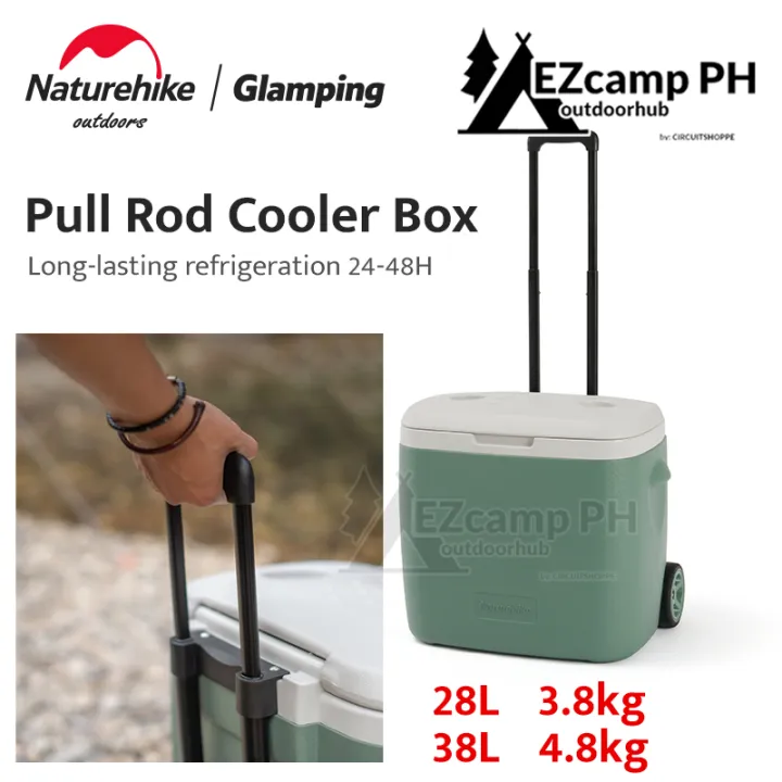 Naturehike 28L 38L Outdoor Pull Rod Trolley Cooler Box High Capacity ...