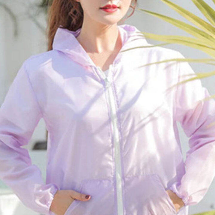 LETIAN เสื้อโค้ทป้องกันแสงแดดของผู้หญิง,เสื้อกันแดดระบายอากาศได้ดีแห้ง ...