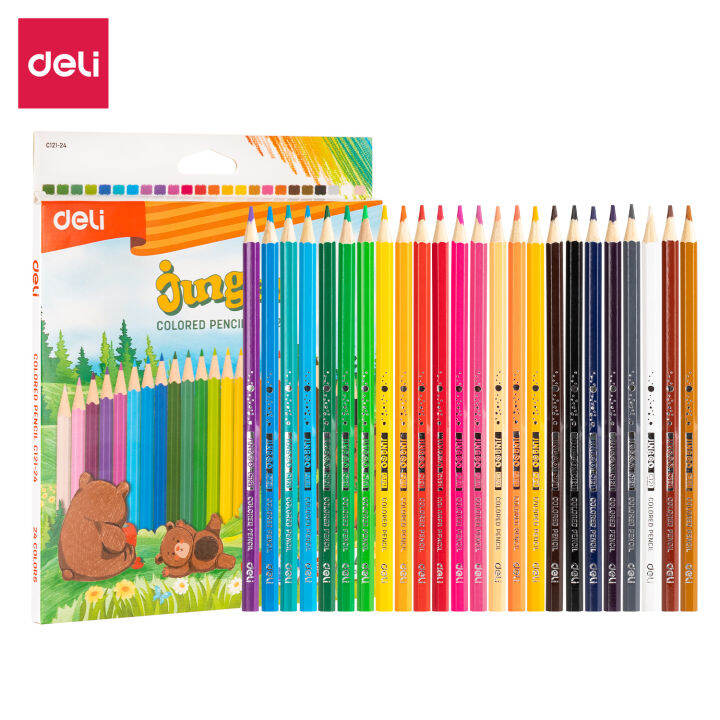Deli Jungle 12/24 Colors Pencils Set Artist Painting Pencil School Art ...