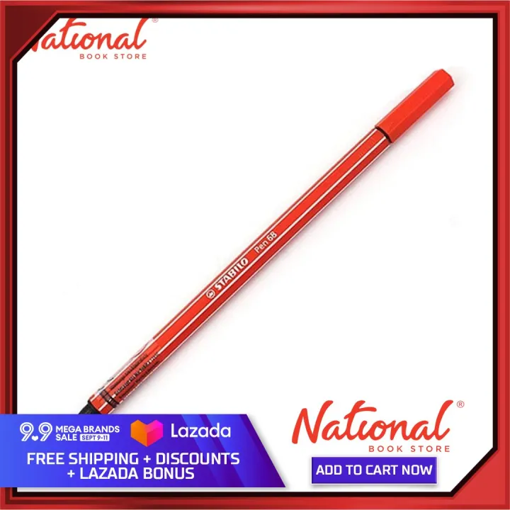 Stabilo 68 Fineliner, Neon Red | Lazada PH